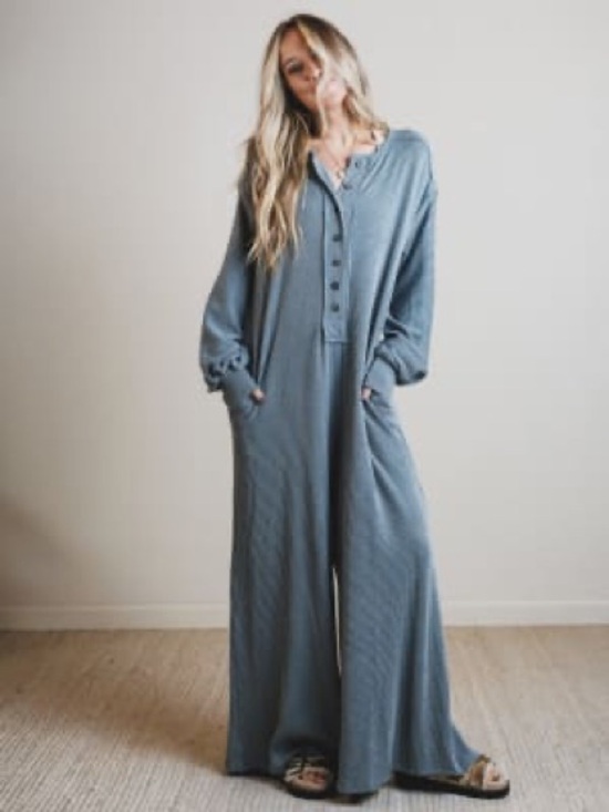 Three Bird Nest | Pants & Jumpsuits | Three Bird Nest Dusty Blue ...